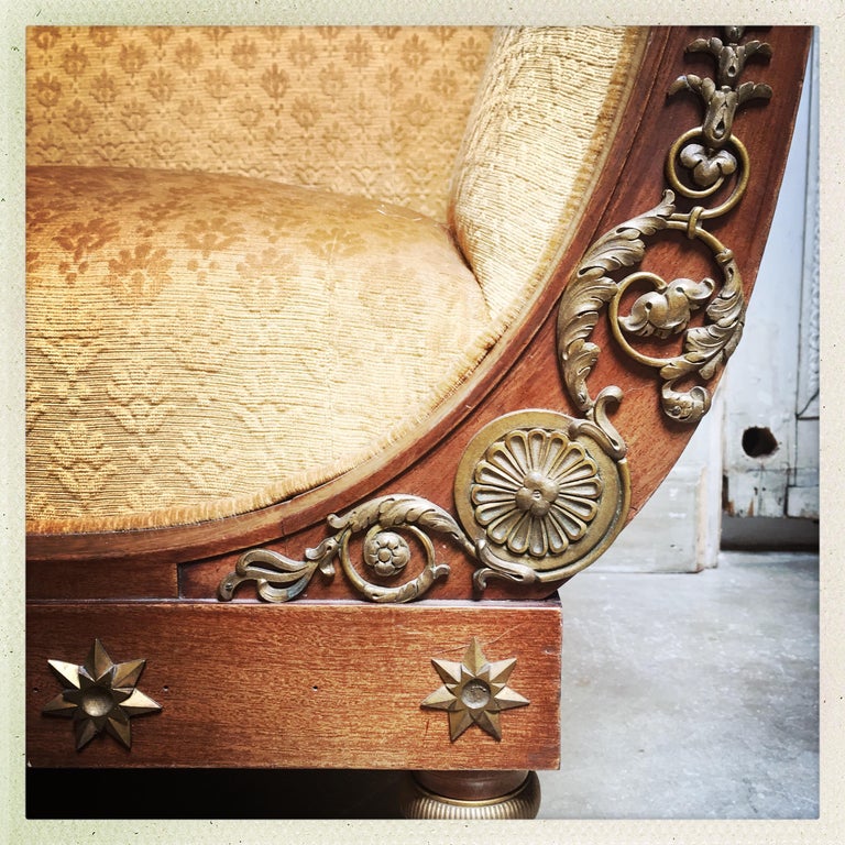 French Bronze Mounted Mahogany Directoire Style Meridienne For Sale at ...