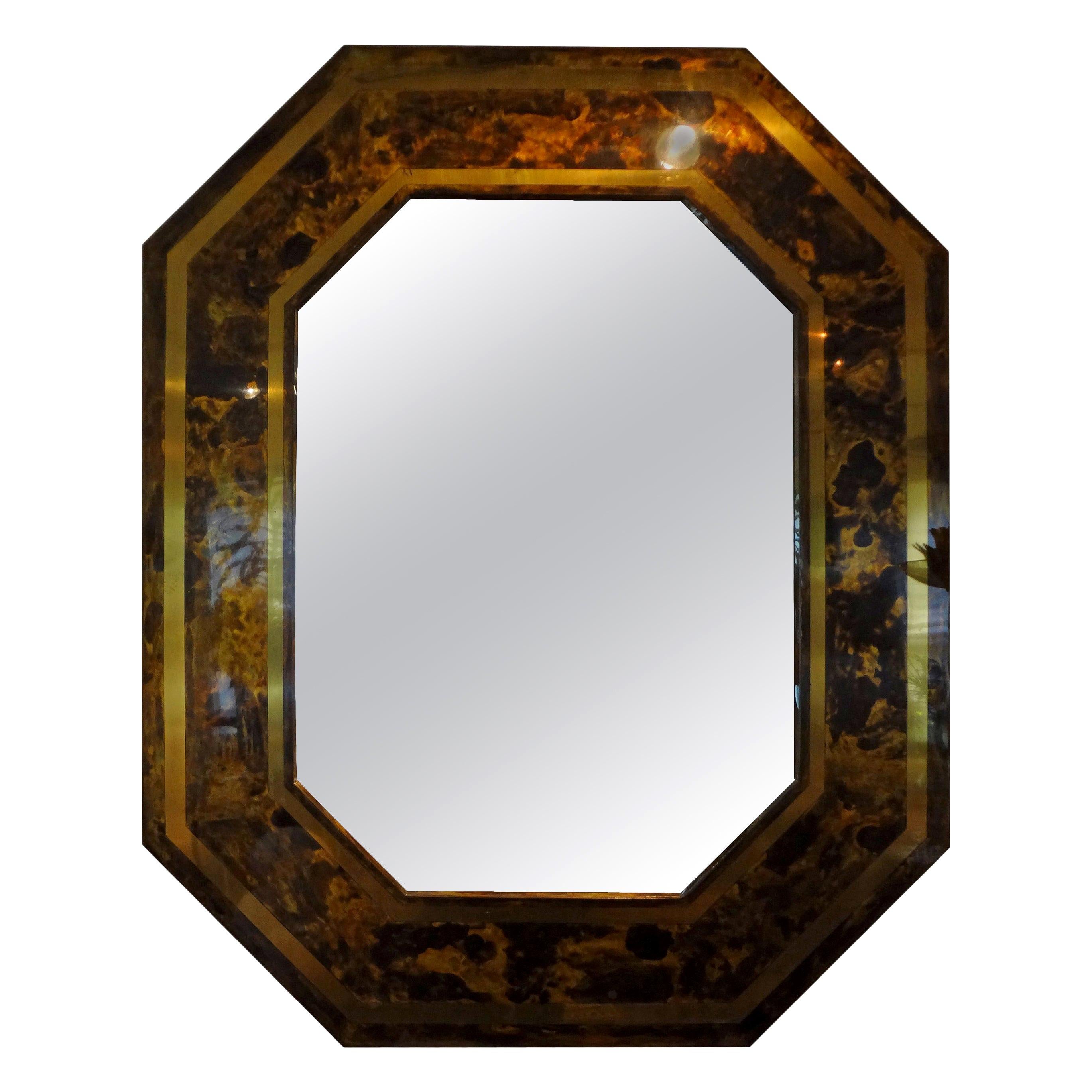 Faux Tortoise Shell Mirror at 1stdibs
