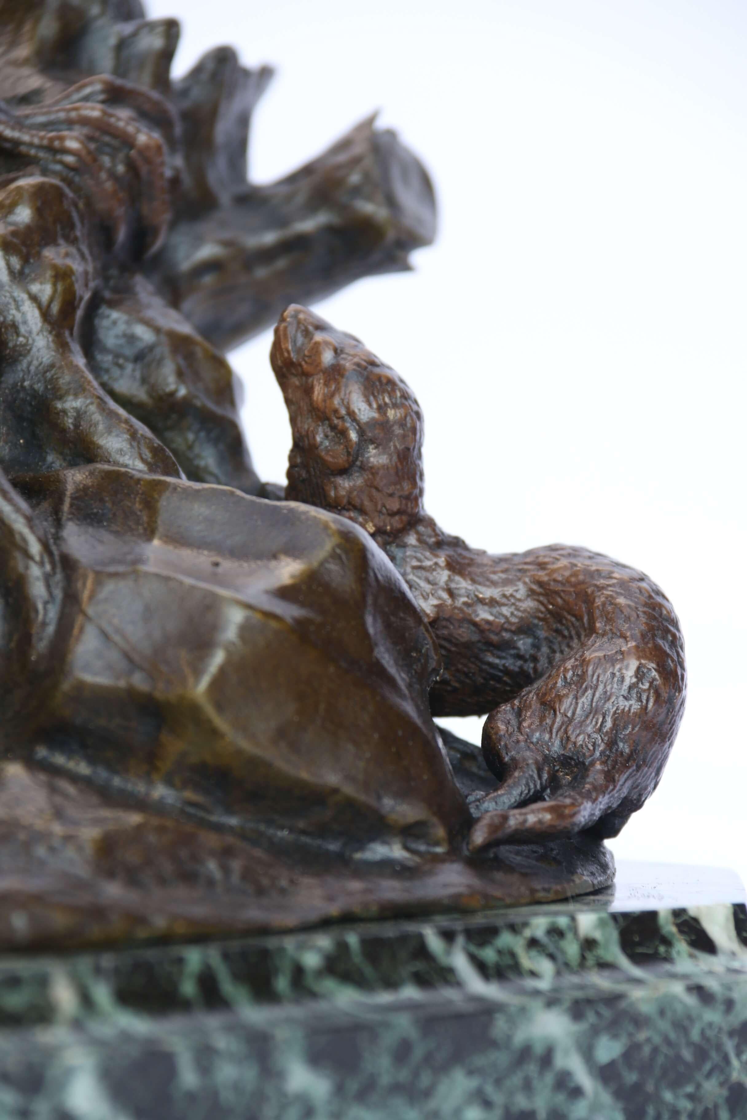 French Bronze "Pheasant and Weasel" by Jules Moigniez For Sale at ...