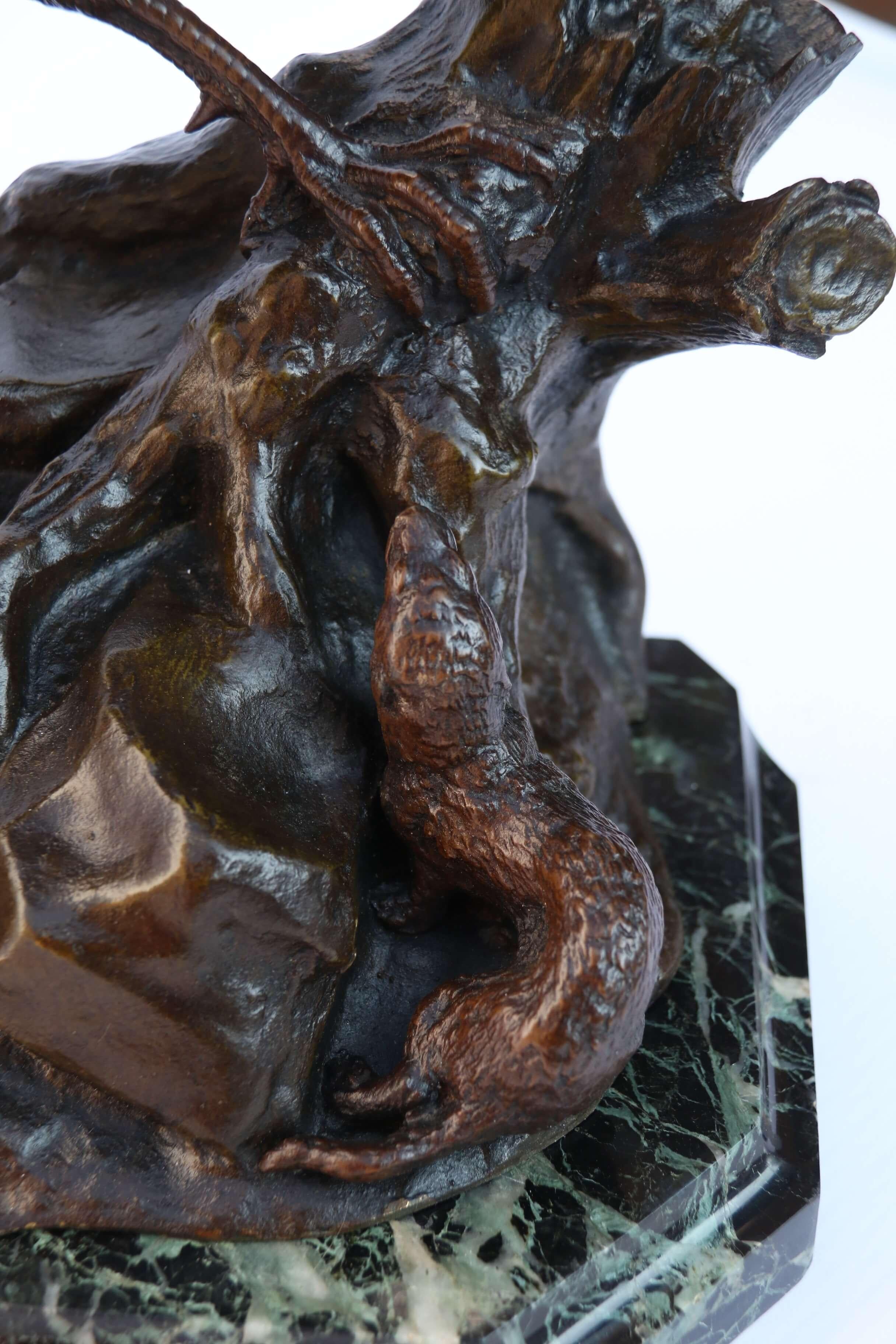 French Bronze "Pheasant and Weasel" by Jules Moigniez For Sale at ...