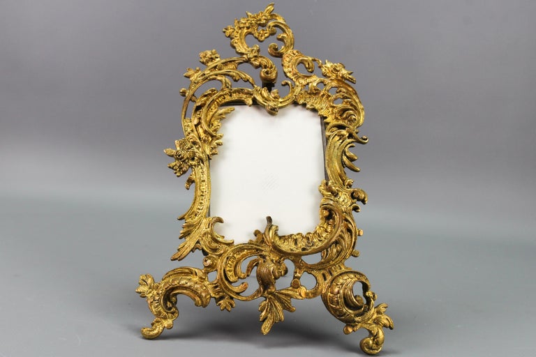 French Bronze Rococo Style Desktop Picture Frame For Sale at 1stDibs