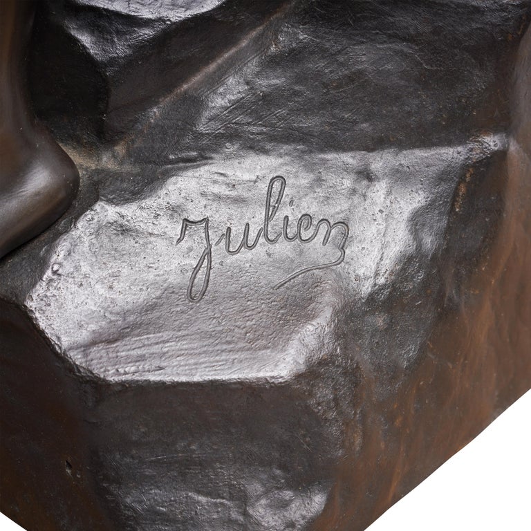 French Bronze Sculpture "Amalthea and Jupiter's Goat" after Pierre ...