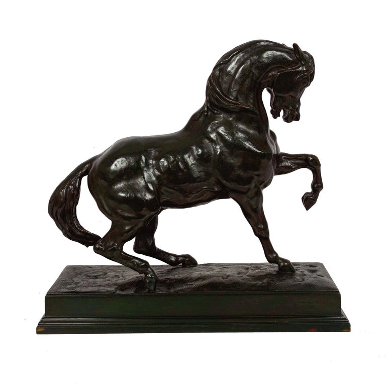 French Bronze Sculpture "Cheval Turc no. 2" after Antoine-Louis Barye ...