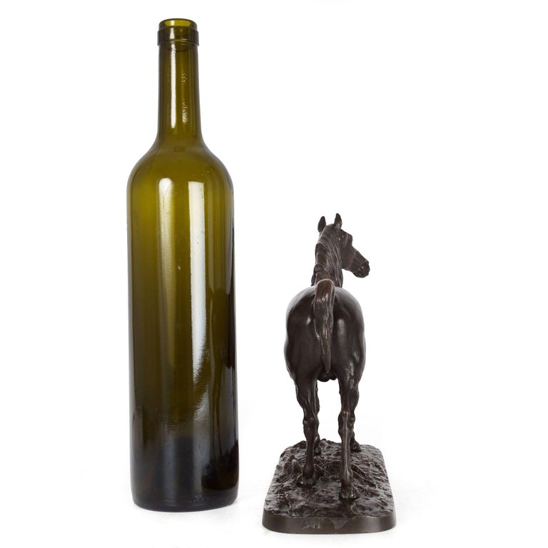 French Bronze Sculpture Egyptian Stallion Horse “Ibrahim”after Pierre ...