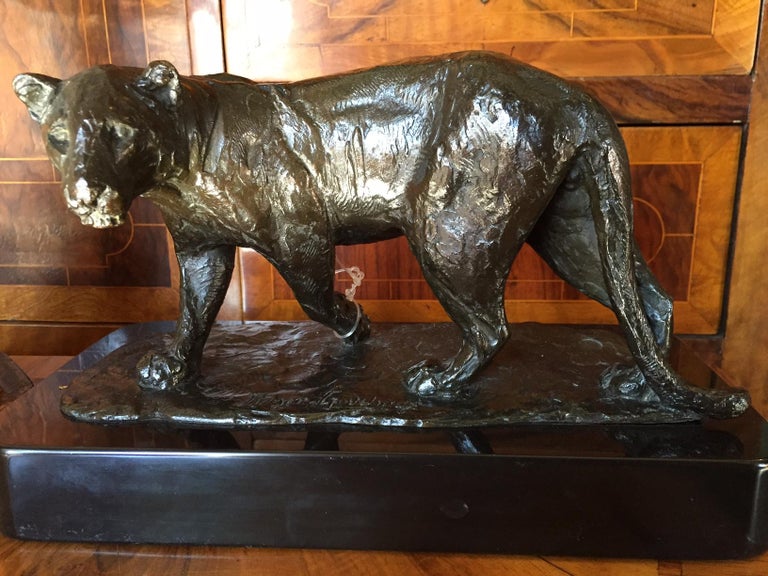 Bronze Sculpture Lioness / Roger Godchaux Jewish Artist and Susse Lost ...