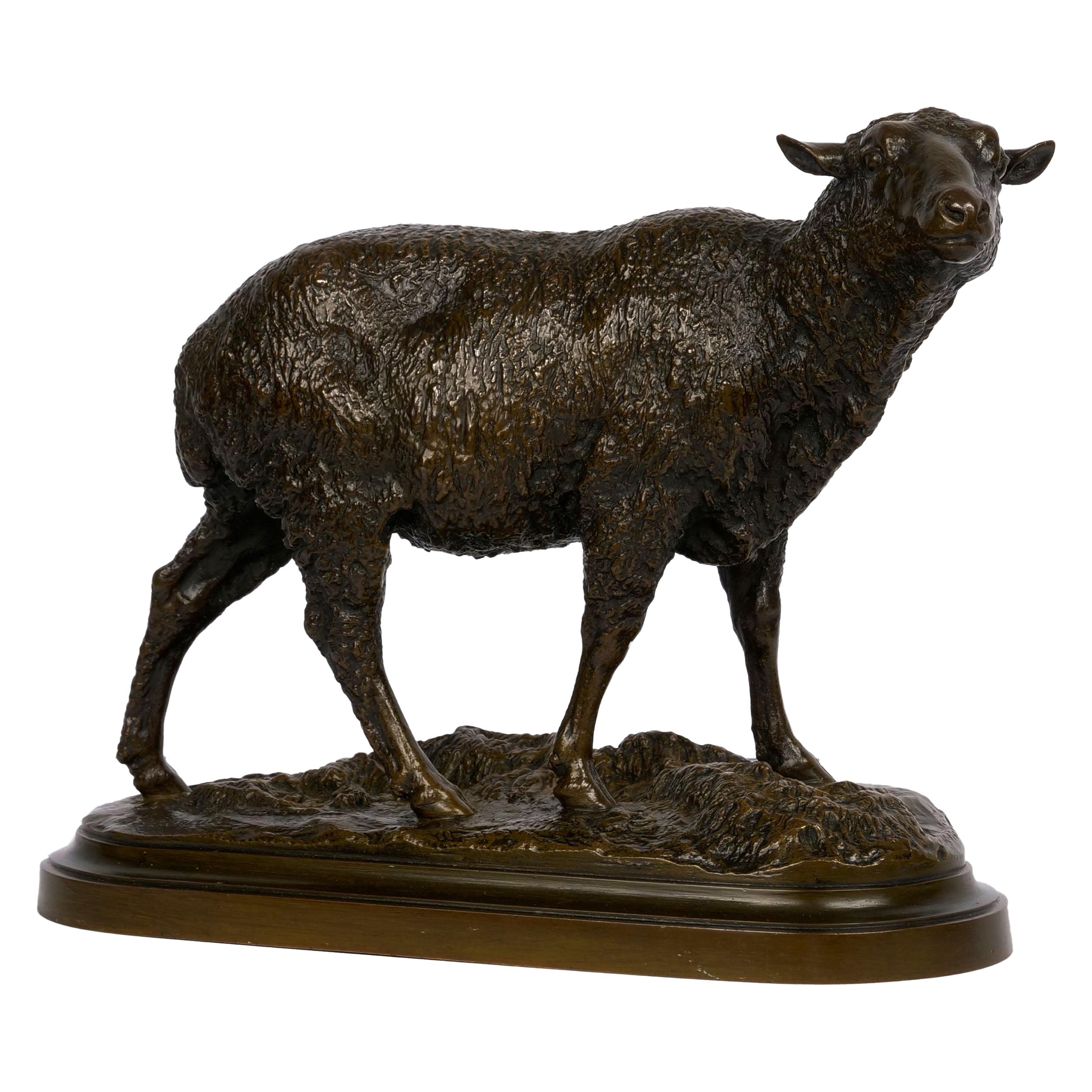 Authentic French Antique Bronze Sculpture “Taureau Beuglant” by Rosa ...