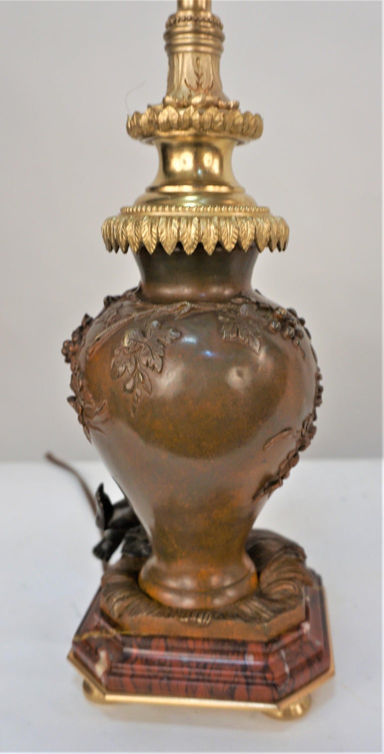 French, Bronze Sculpture Table Lamp by Auguste Moreau For Sale at 1stDibs