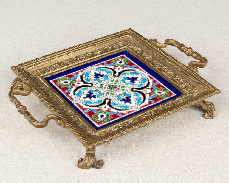 French Bronze Trivet with Longwy Ceramic Tile at 1stDibs | bronze ...