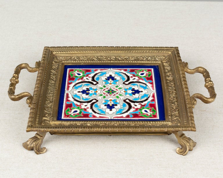 French Bronze Trivet with Longwy Ceramic Tile at 1stDibs | bronze ...