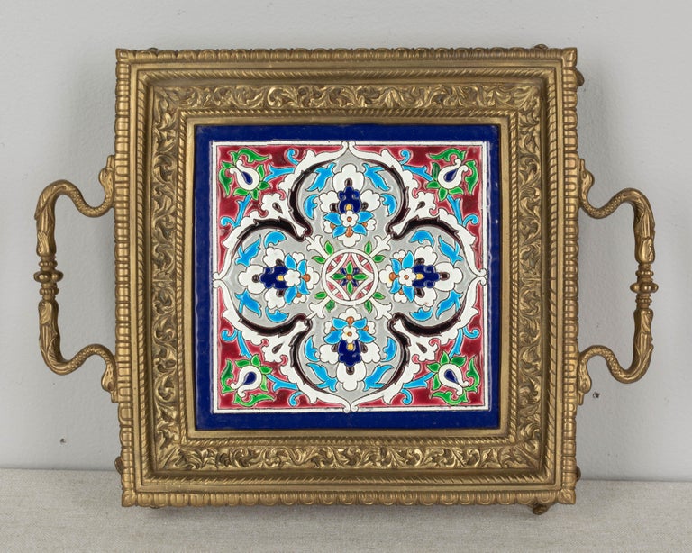 French Bronze Trivet with Longwy Ceramic Tile at 1stDibs | bronze ...