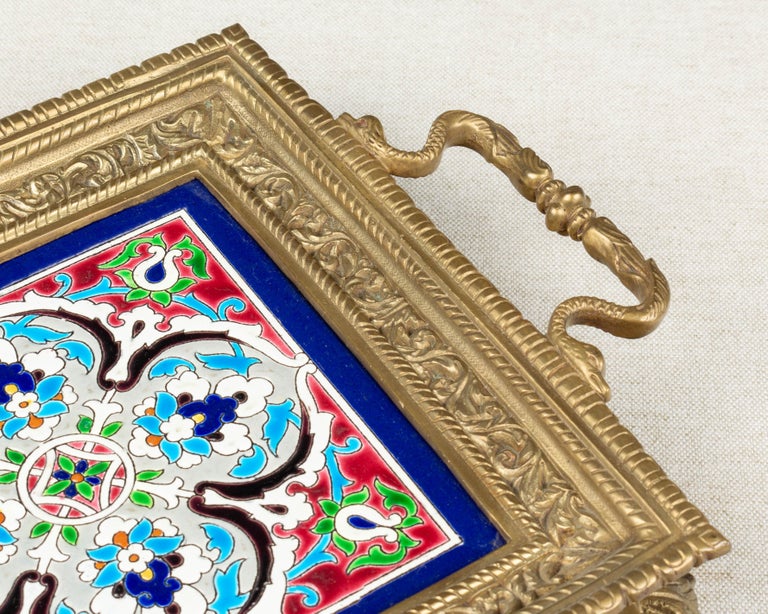 French Bronze Trivet with Longwy Ceramic Tile at 1stDibs | bronze ...