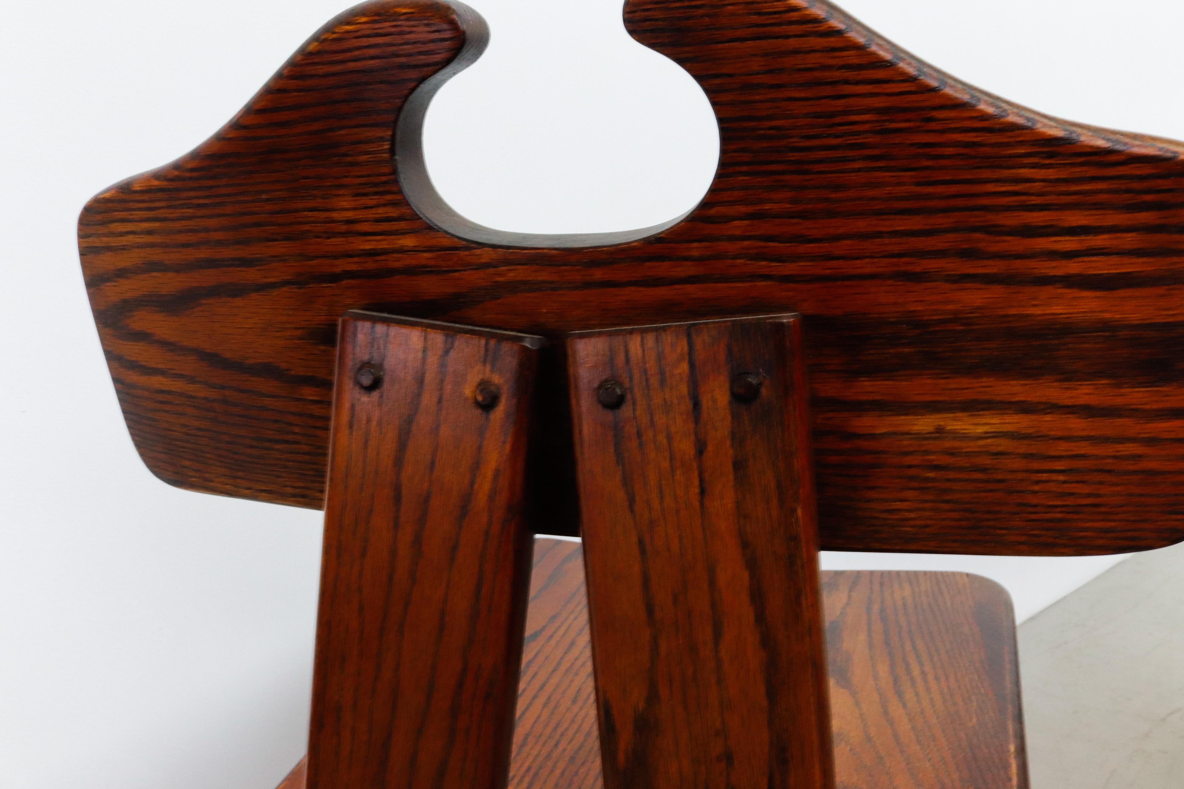 French Brutalist Heavy Oak Dining Set For Sale at 1stDibs
