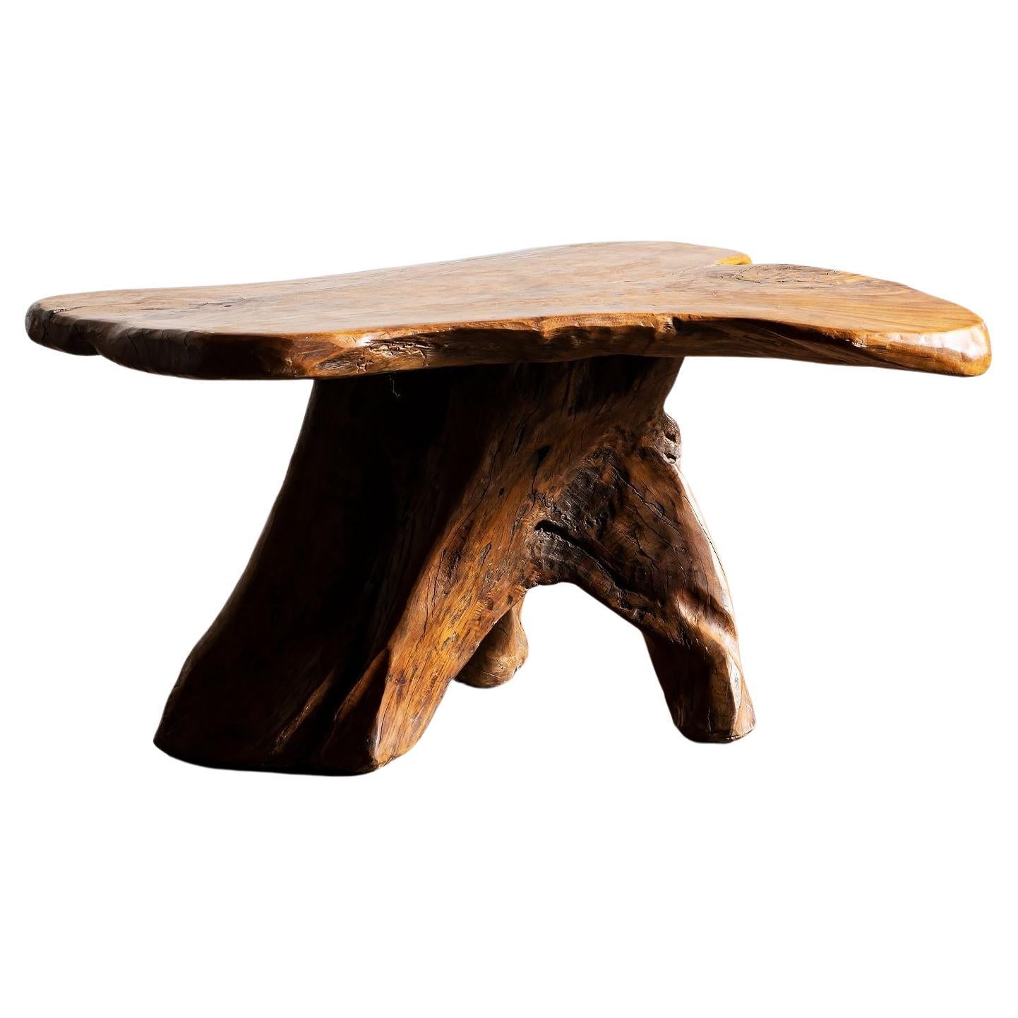 Live Edge Burl Wood Coffee Table at 1stDibs