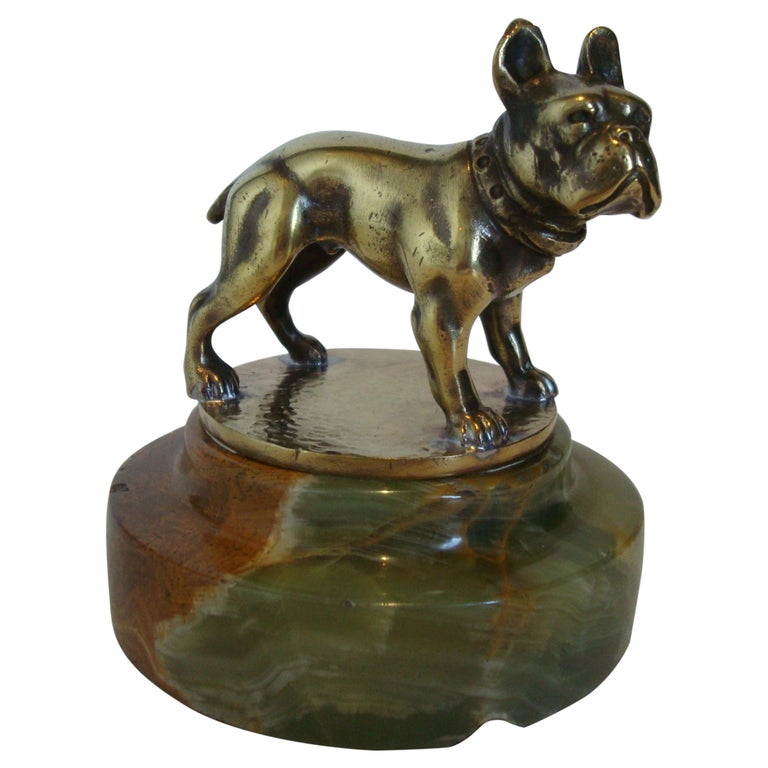French Bulldog Bronze Desk Paperweight, Austria, 1920´s at 1stDibs