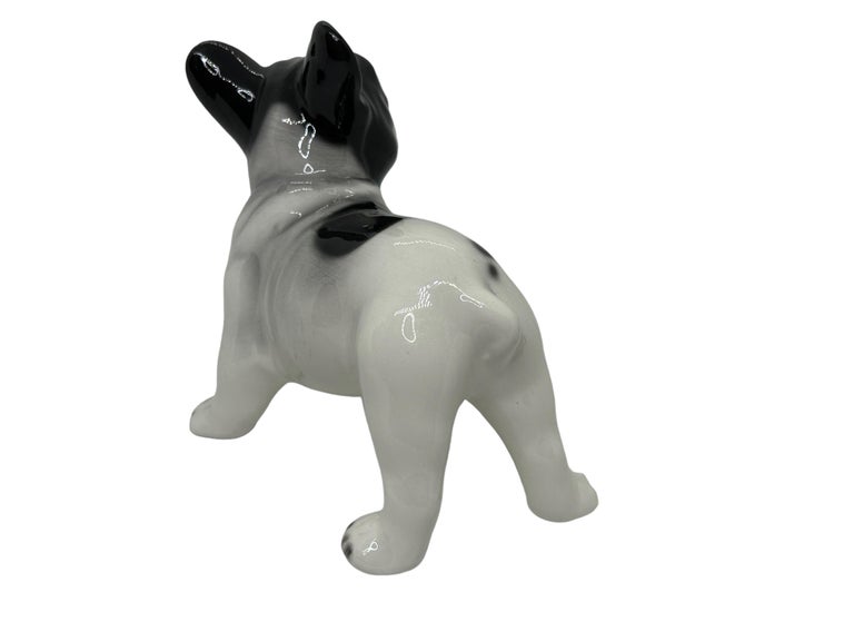 French Bulldog Pug Dogs Ceramic Statue Sculpture Vintage, Italy 1980s ...