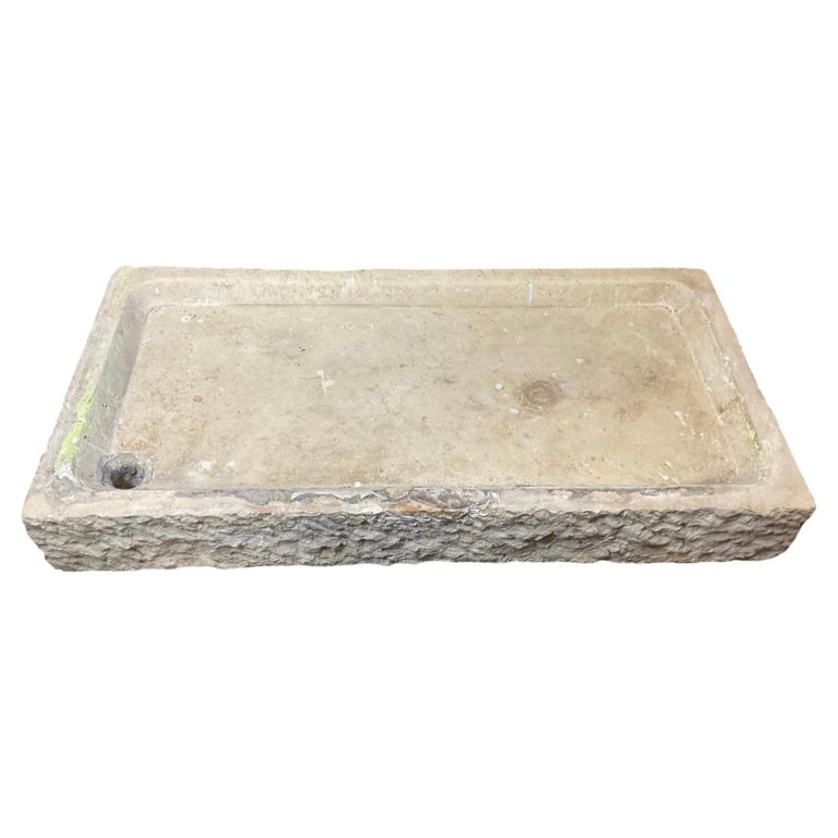 French Burgundy Limestone Sink For Sale at 1stDibs