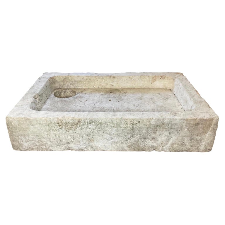French Burgundy Limestone Sink For Sale at 1stDibs