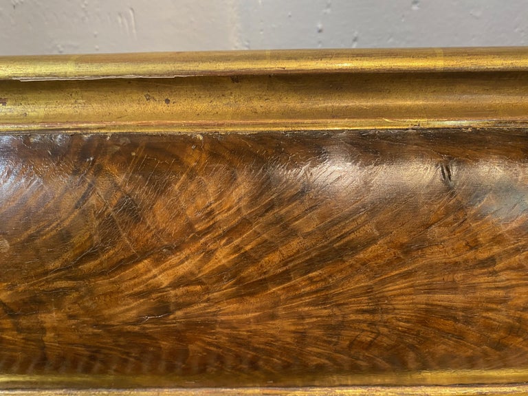French Burl Walnut Frame with Gilt Trim For Sale at 1stDibs