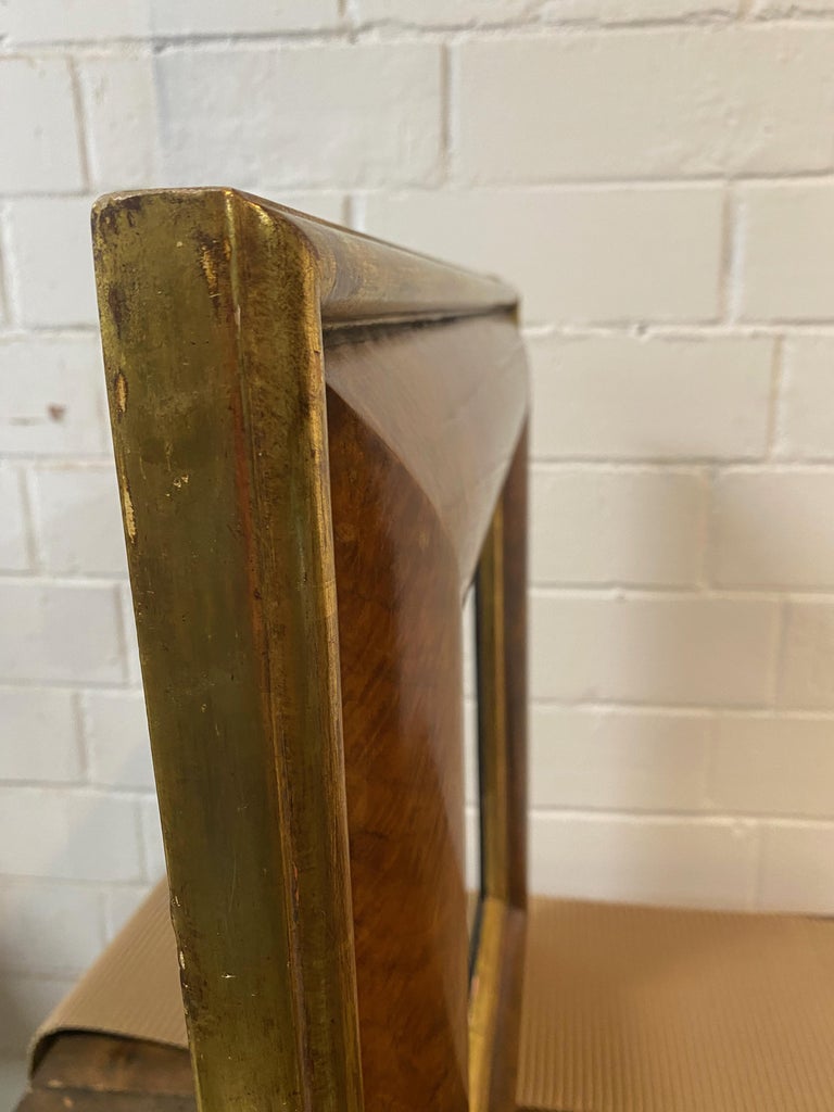 French Burl Walnut Frame with Gilt Trim For Sale at 1stDibs