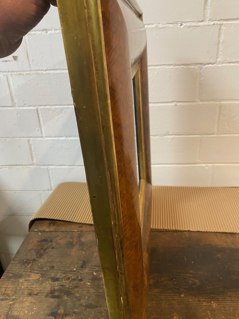 French Burl Walnut Frame with Gilt Trim For Sale at 1stDibs