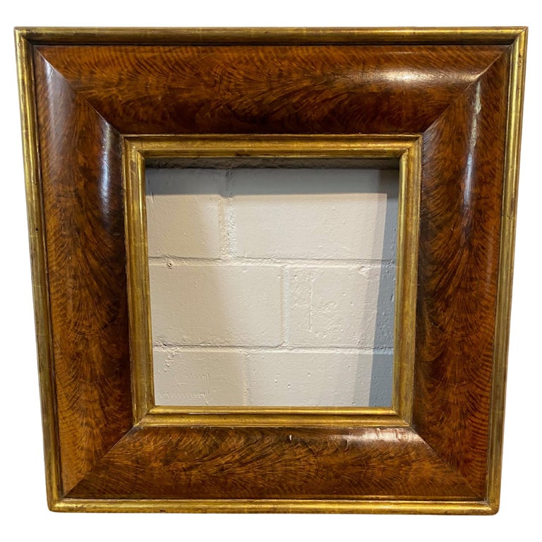 French Burl Walnut Frame with Gilt Trim For Sale at 1stDibs
