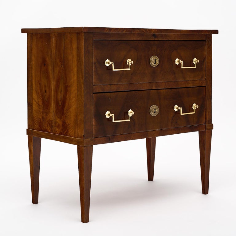 French Burled Walnut Directoire Chest at 1stDibs