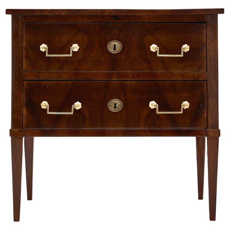 French Burled Walnut Directoire Chest at 1stDibs
