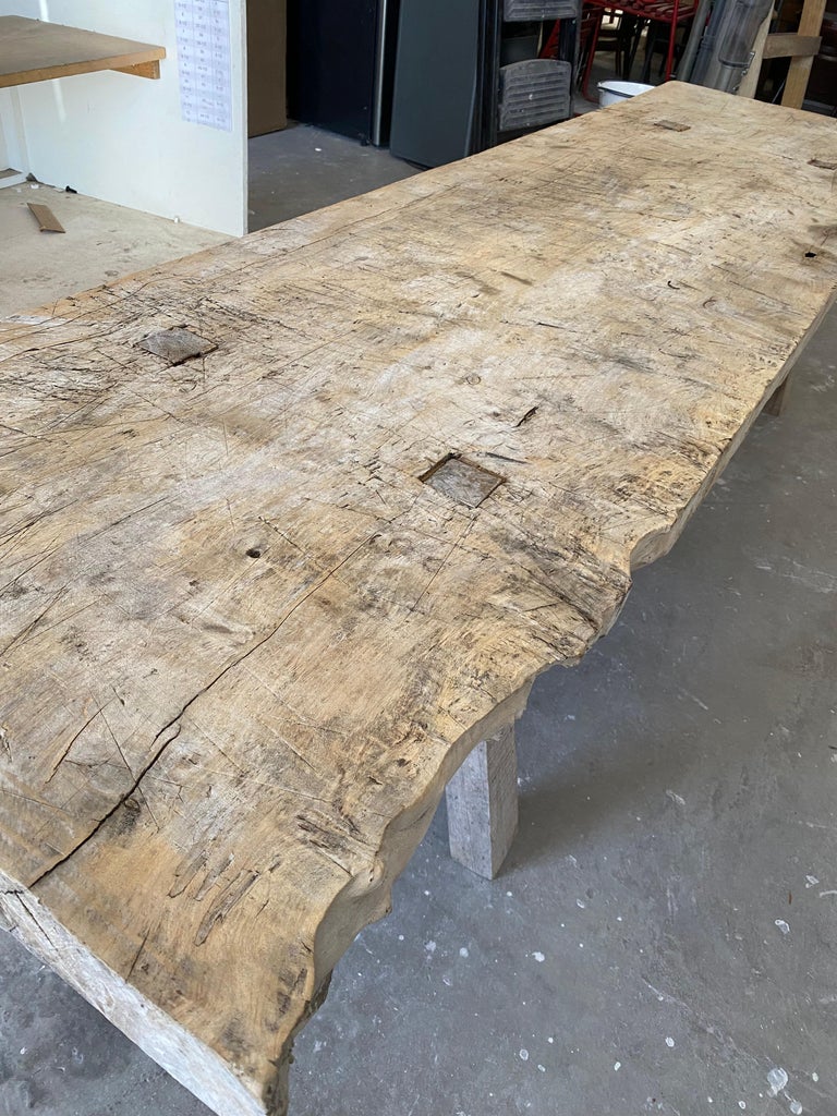 French Butcher Block Coffee Table at 1stDibs