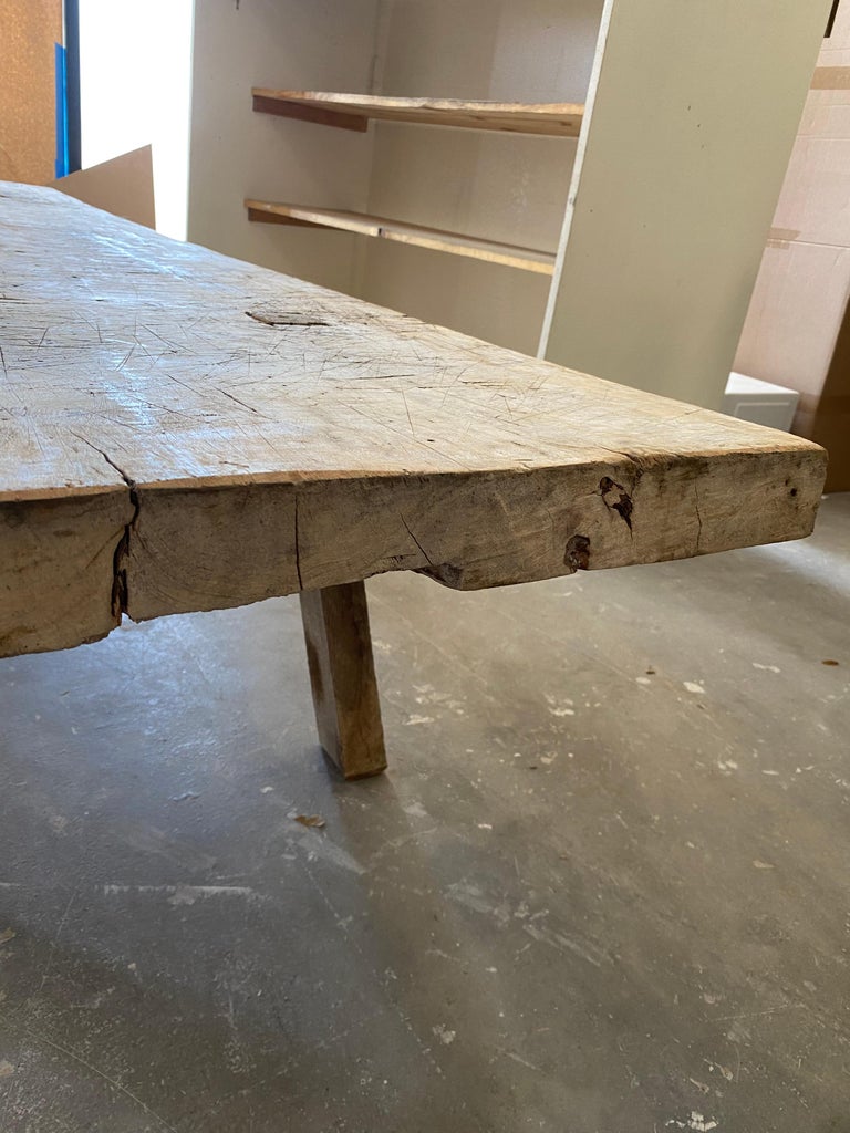 French Butcher Block Coffee Table at 1stDibs