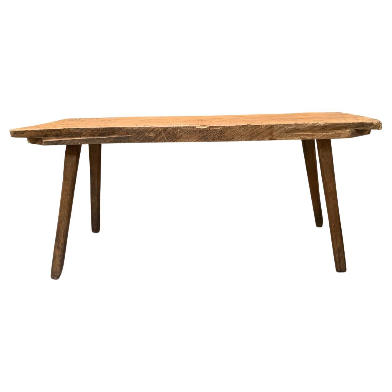 Vintage Butcher Block Console Table at 1stDibs