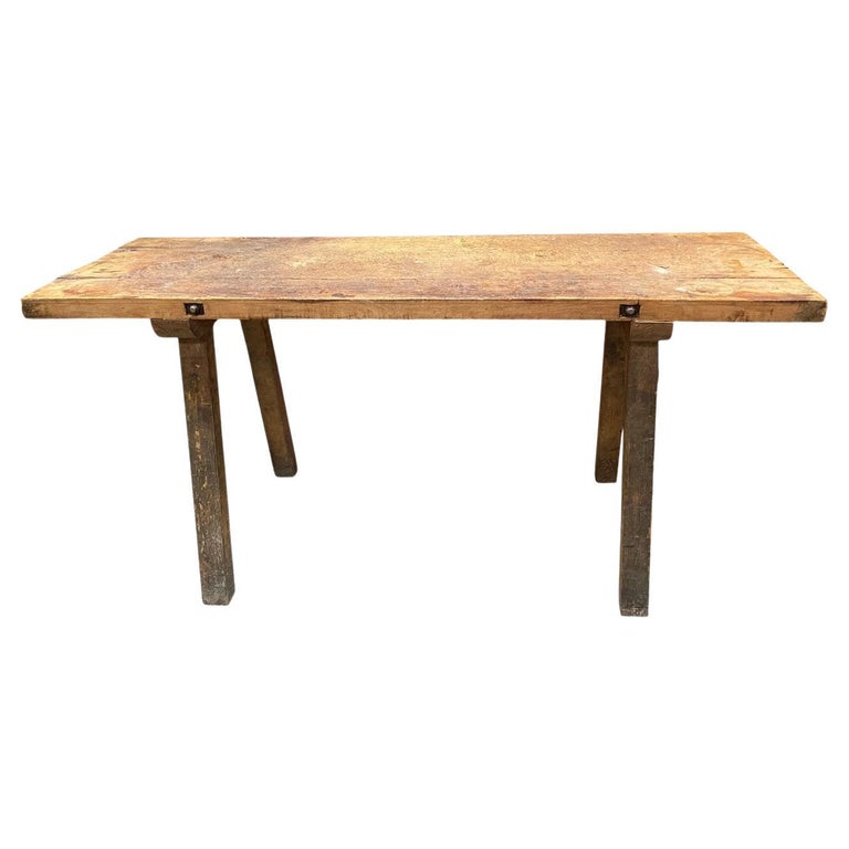 French Butcher Block Table at 1stDibs