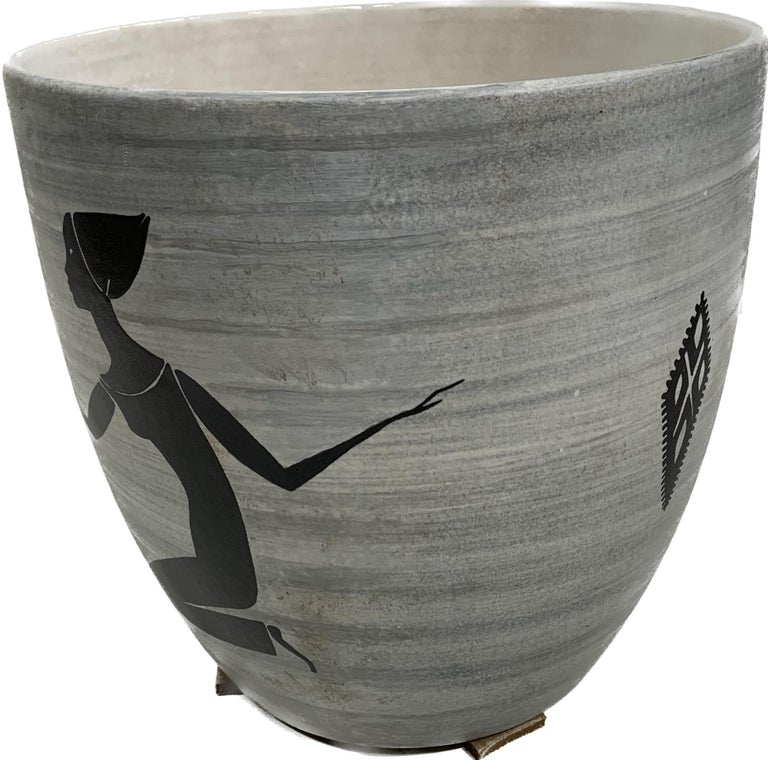 French Cache Pot Signed Millet, circa 1950s For Sale at 1stDibs