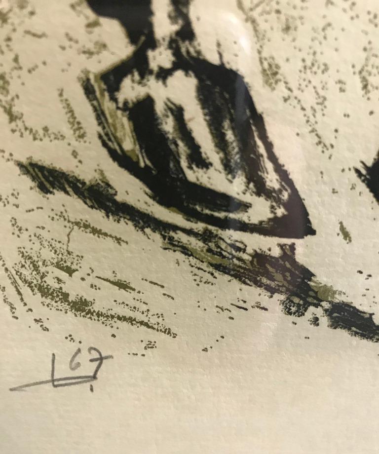 French Canadian Rene Georges Brochard Signed Block Print, 1967 at 1stDibs