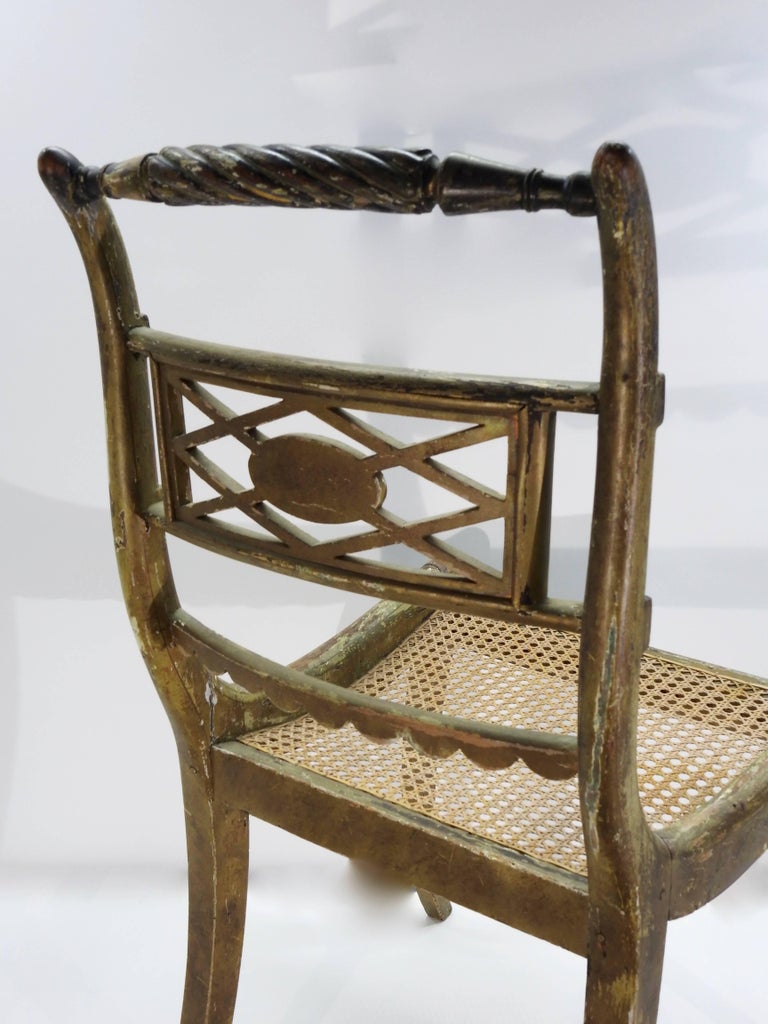 French Cane Bottom Side Chair For Sale at 1stDibs