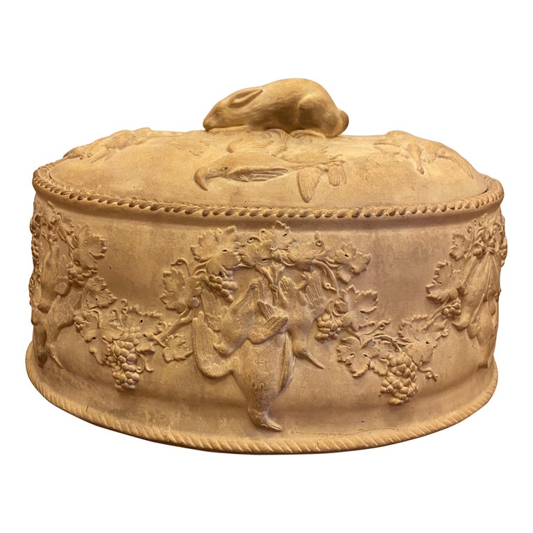 French Cane Ware Game Tureen For Sale at 1stDibs