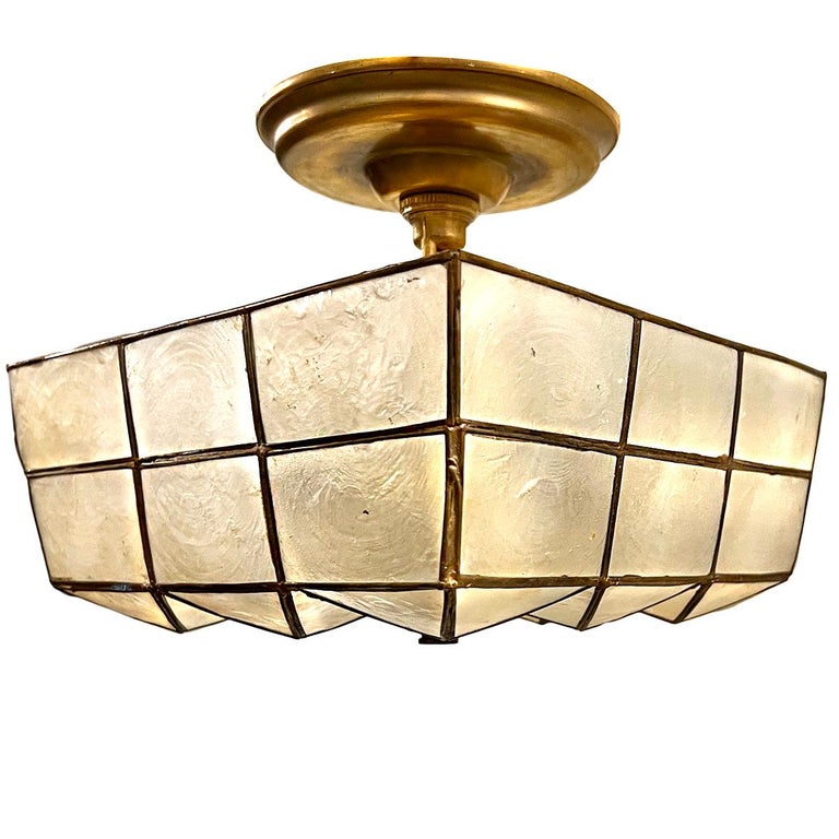 French Capiz Light Fixture For Sale at 1stDibs