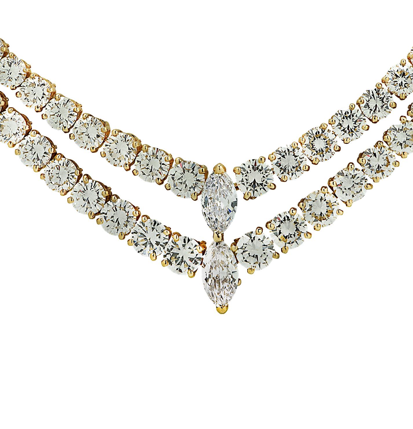 French Cartier Deux Lignes Diamond Necklace For Sale at 1stDibs ...