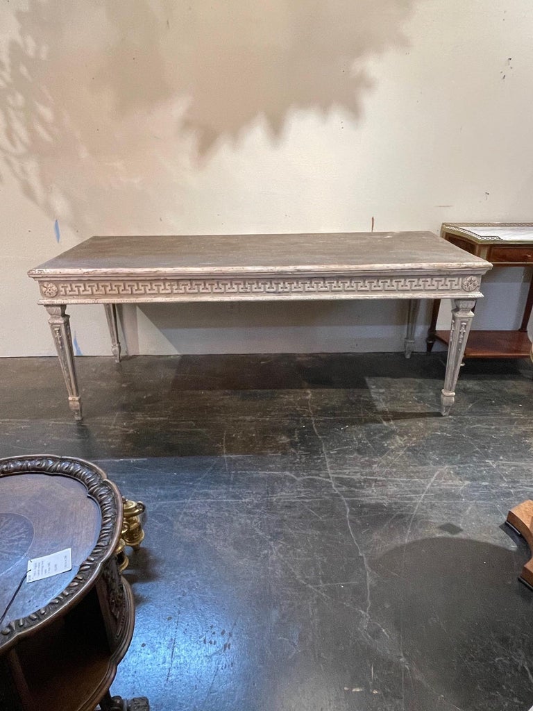 French Carved Dining Tables with Greek Key Design For Sale at 1stDibs