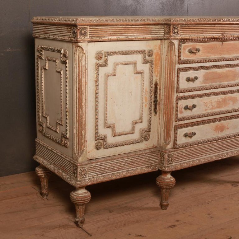 French Carved Pine Enfilade/ Sideboard at 1stDibs