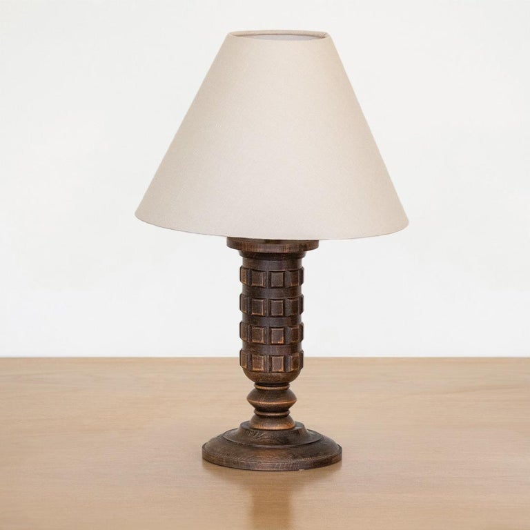 French Carved Wood Lamp at 1stDibs