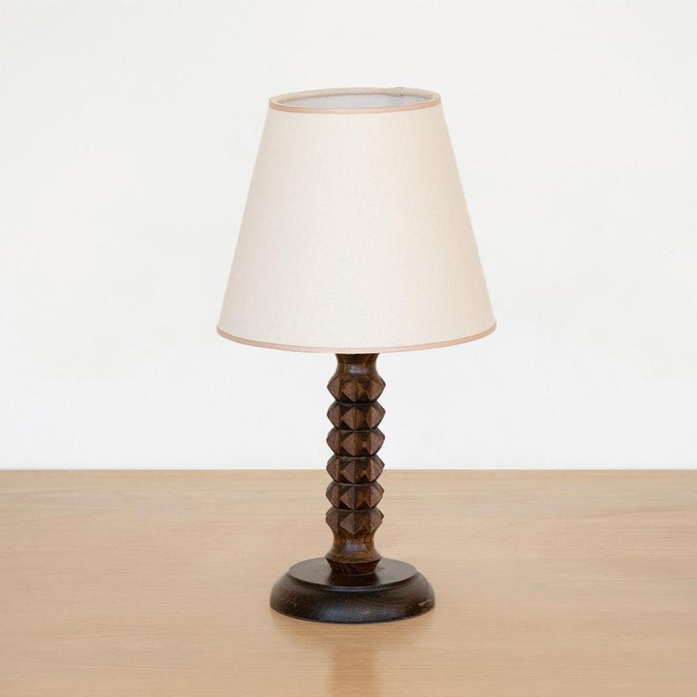 French Carved Wood Lamp For Sale at 1stDibs