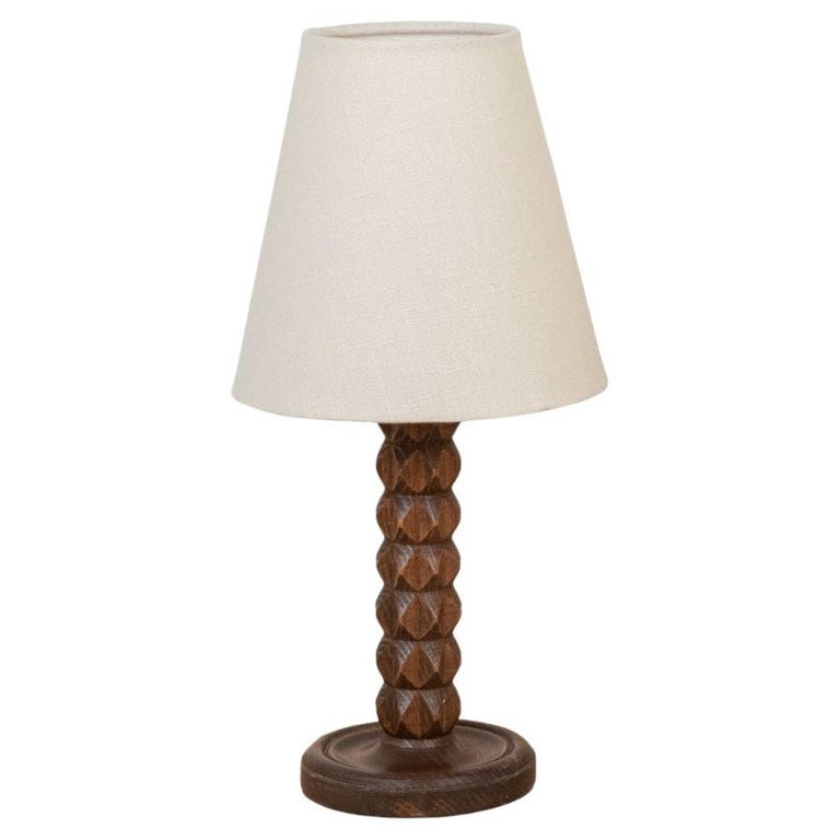 French Carved Wood Lamp For Sale at 1stDibs