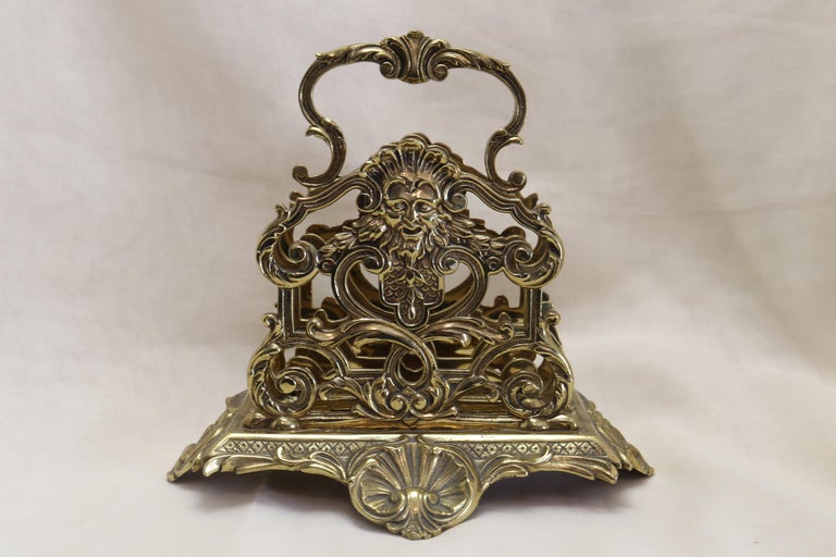 French Cast Brass Letter Rack or Holder at 1stDibs