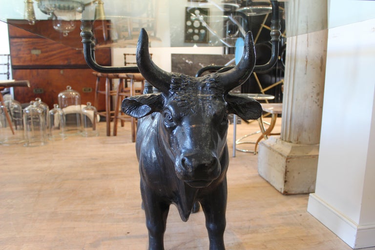 French Cast Iron Bull Table at 1stDibs