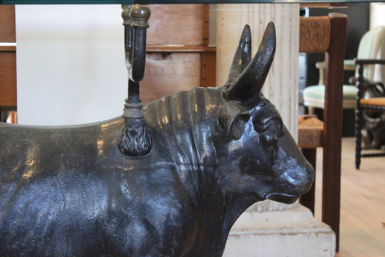 French Cast Iron Bull Table at 1stDibs