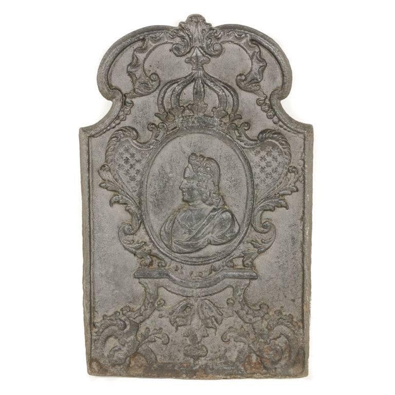 French Cast Iron Fireplace Plaque at 1stDibs