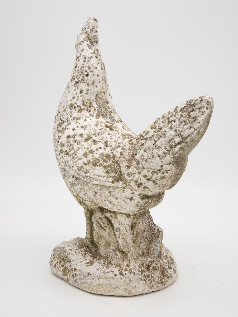 French Cast Stone Rooster For Sale at 1stDibs