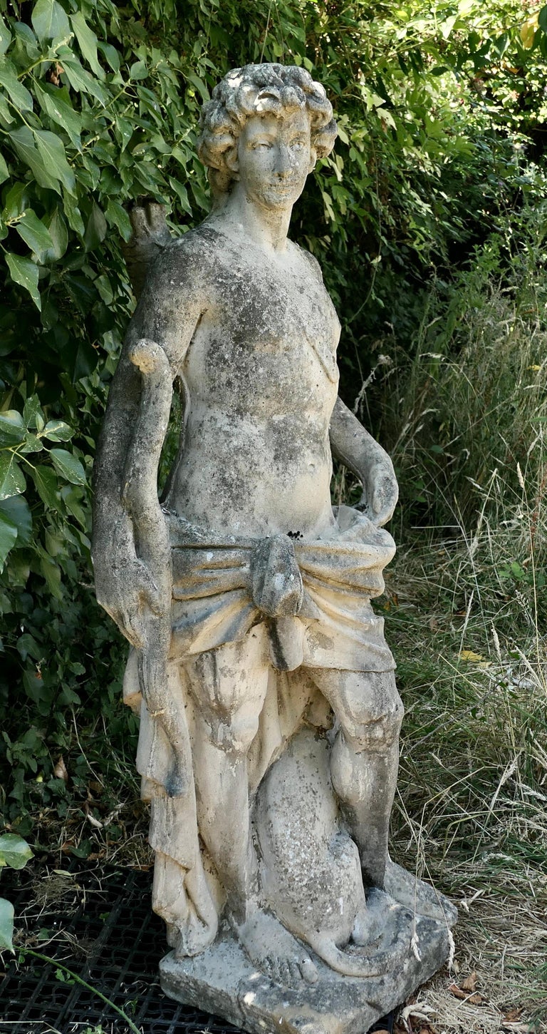 French Cast Stone Statue of Apollo For Sale at 1stDibs