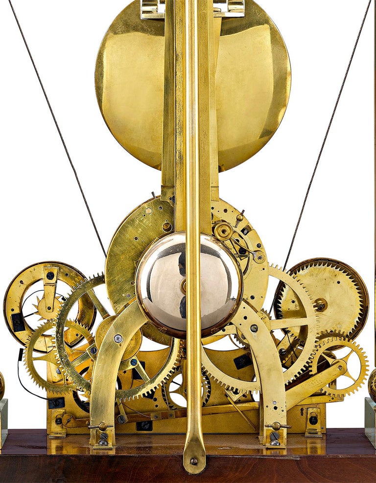 French Celestial Skeleton Clock at 1stDibs