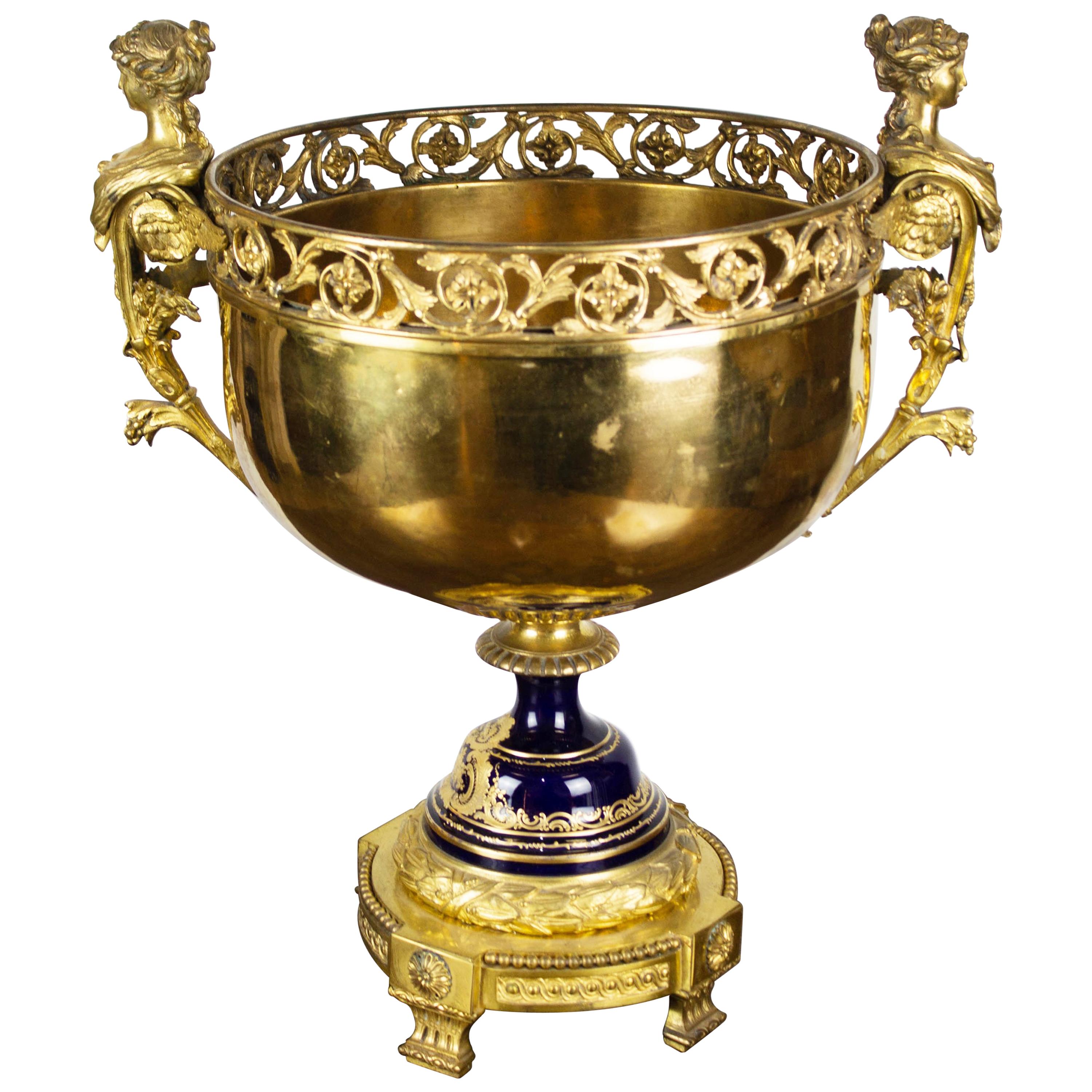 A French Antique Gilt Bronze Figural Centerpiece, Circa 1880 at 1stDibs